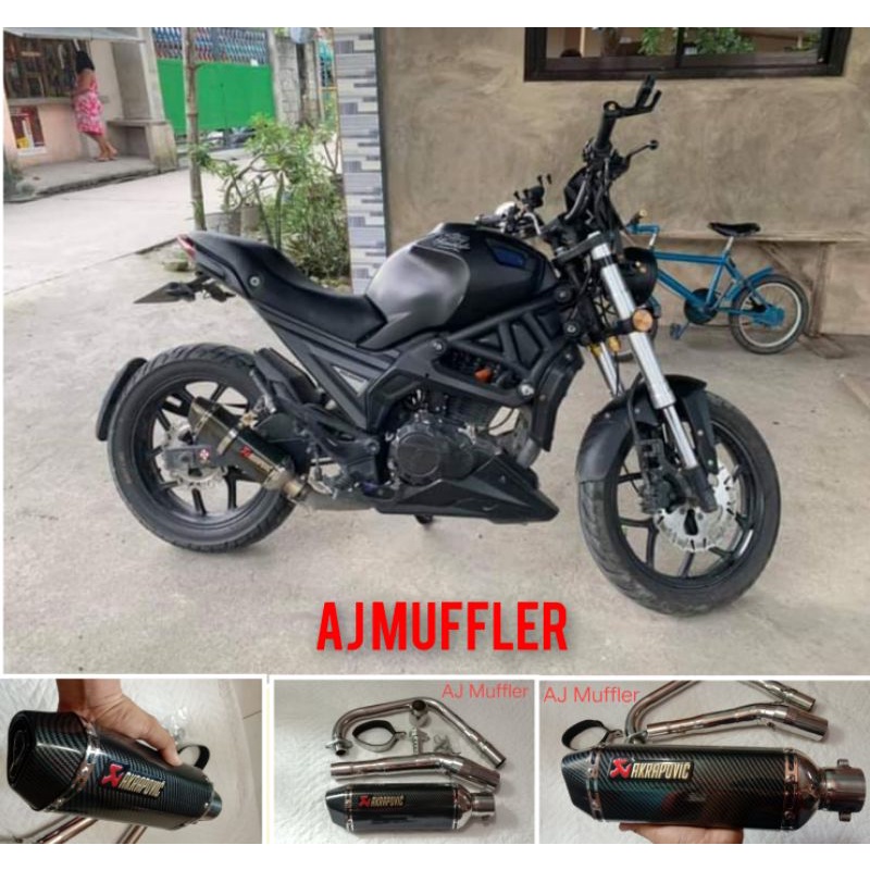 Akrapovic Carbon fiber Full set Muffer For Rusi Mojo 200 | Shopee ...