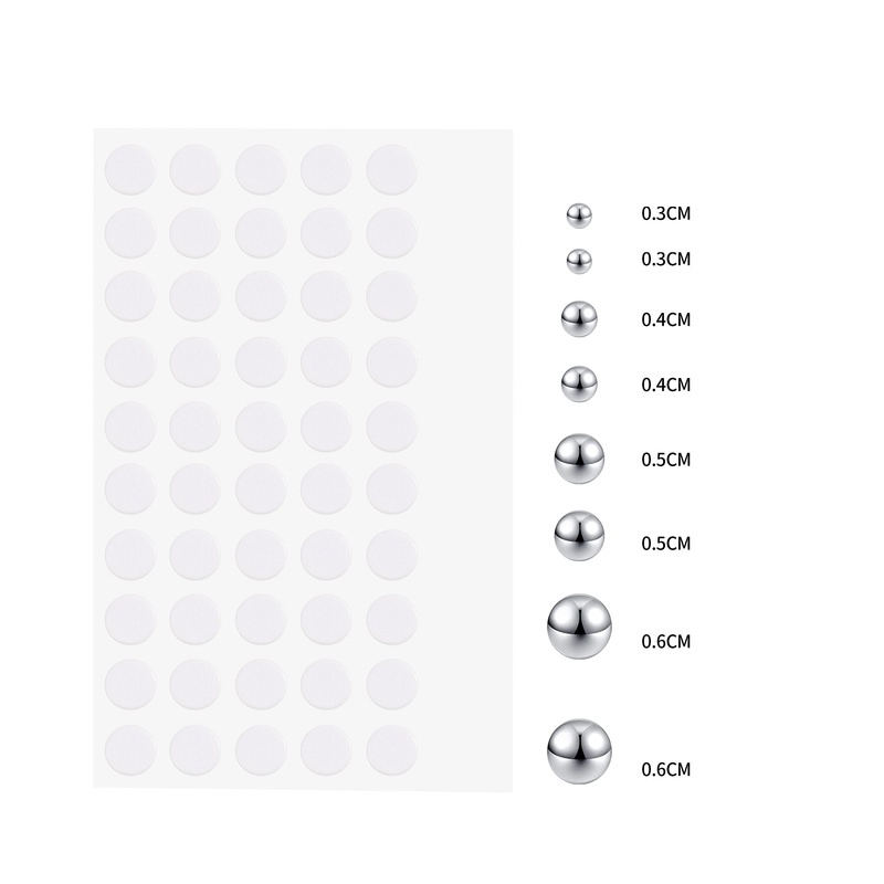 1 Set 3metersm-6mm Fake Nose Ring Dimple Stickers Stainless Steel Lip ...