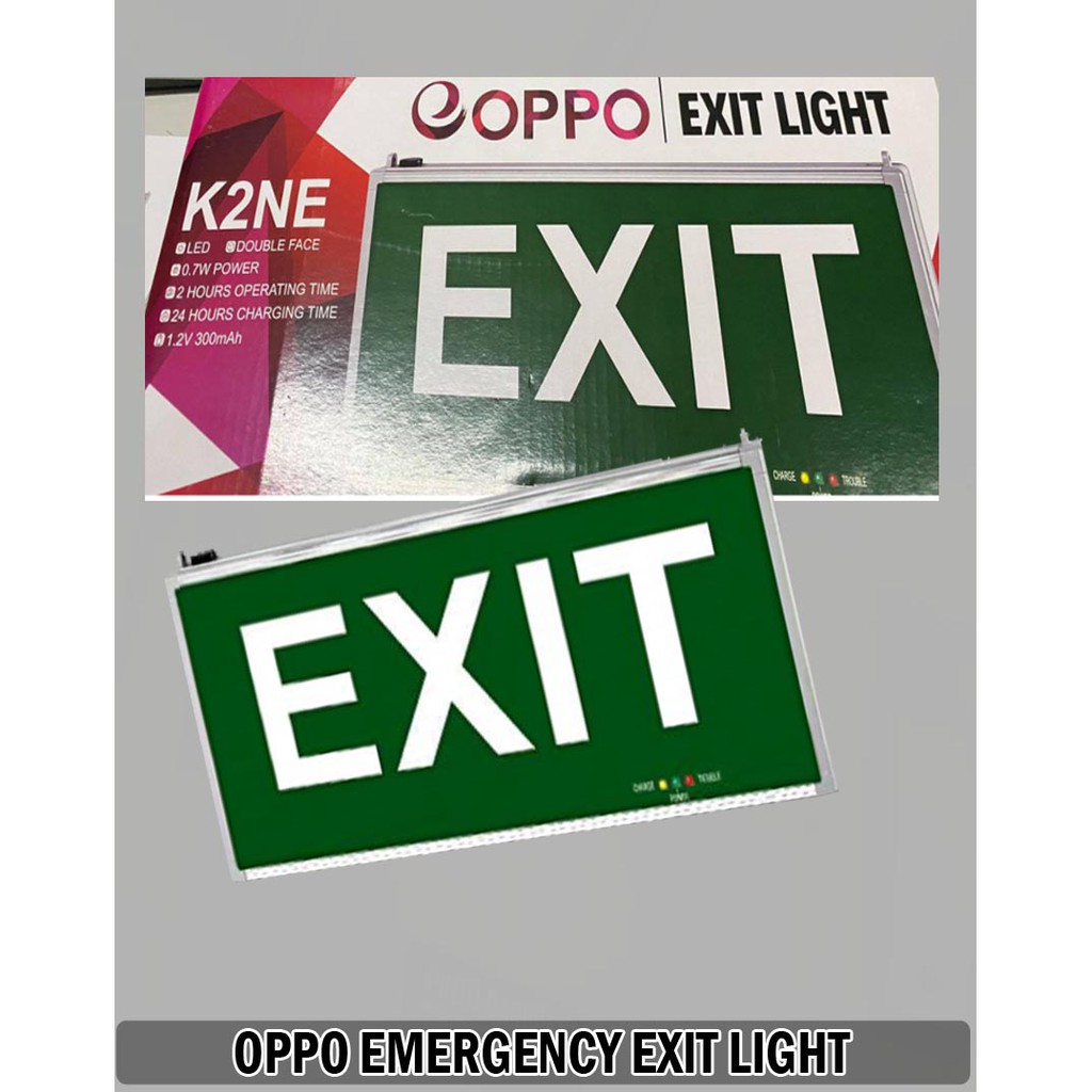 EOPPO EX-01 LED EMERGENCY EXIT SAFETY SIGN | Shopee Philippines