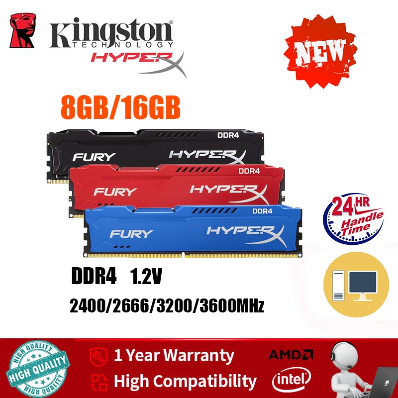 【Fast Shipping】Kingston Hyperx Fury DDR4 8GB 16GB 2400MHz 2666MHz ...