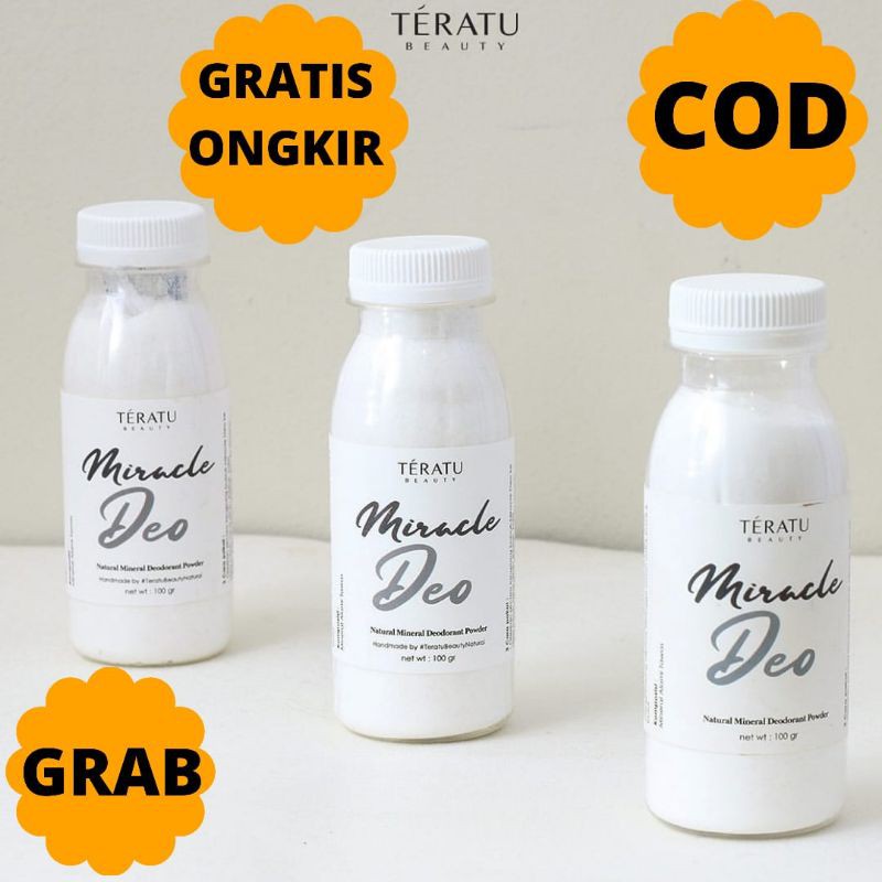 Miracle Deo Powder Teratu Beauty Removes Body Odor Underarms and Feet ...
