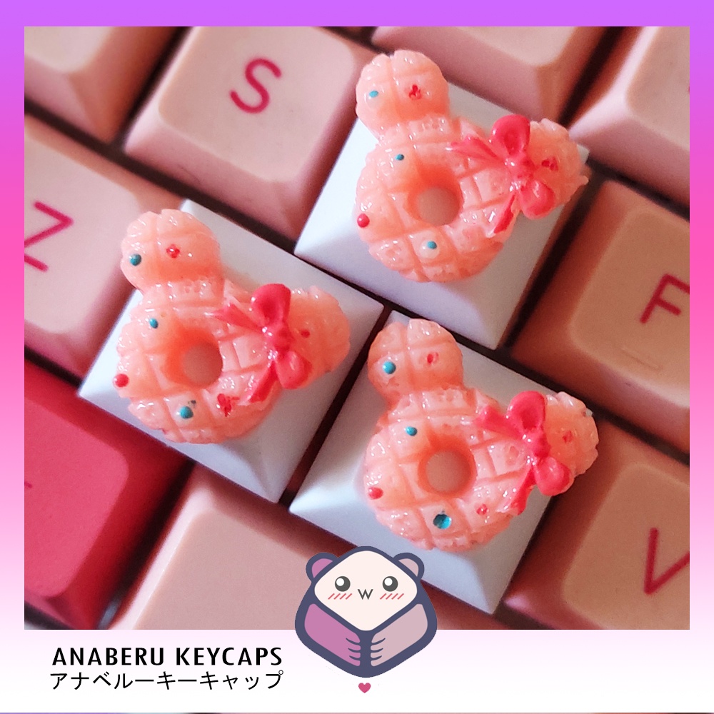 Mickey Pink Donuts Keycaps For Mechanical and Gaming Keyboards | Shopee ...