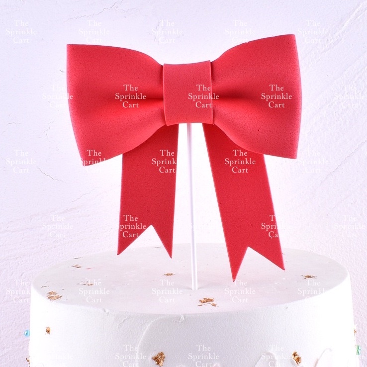 Ribbon Cake Topper Decoration Birthday Party Baby Shower Glitter ...