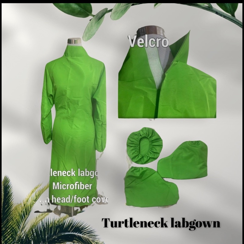 PPE turtleneck labgown isolation gown microfiber fabric | Shopee ...