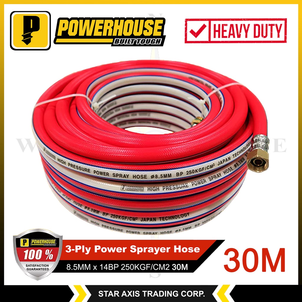 Powerhouse 3-Ply Power Sprayer Hose 30 meters (For Pressure Washer ...