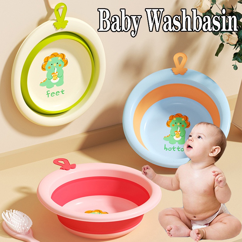 【COD】Portable Cartoon Plastic Washbasin Baby Washing Foot Washing Butt ...