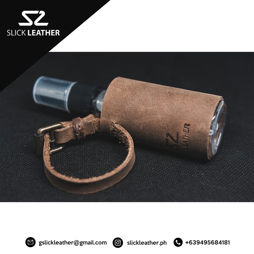 Slick Leather - Alcohol Holder Leather with Spray Bottle | Shopee ...