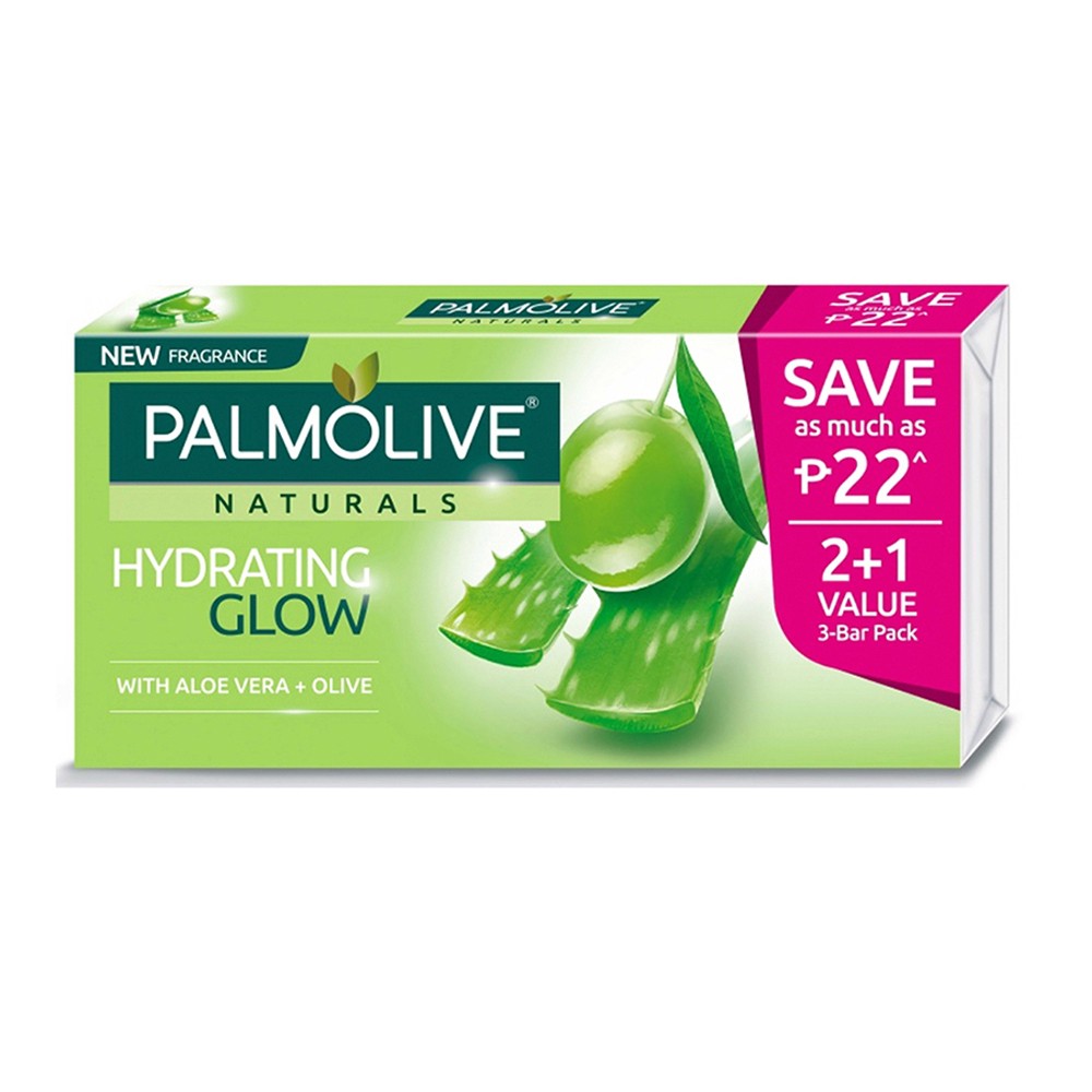 Palmolive Naturals Hydrating Glow Beauty Bar Soap with Aloe Vera & Olive 80g Pack of 3 | Shopee ...