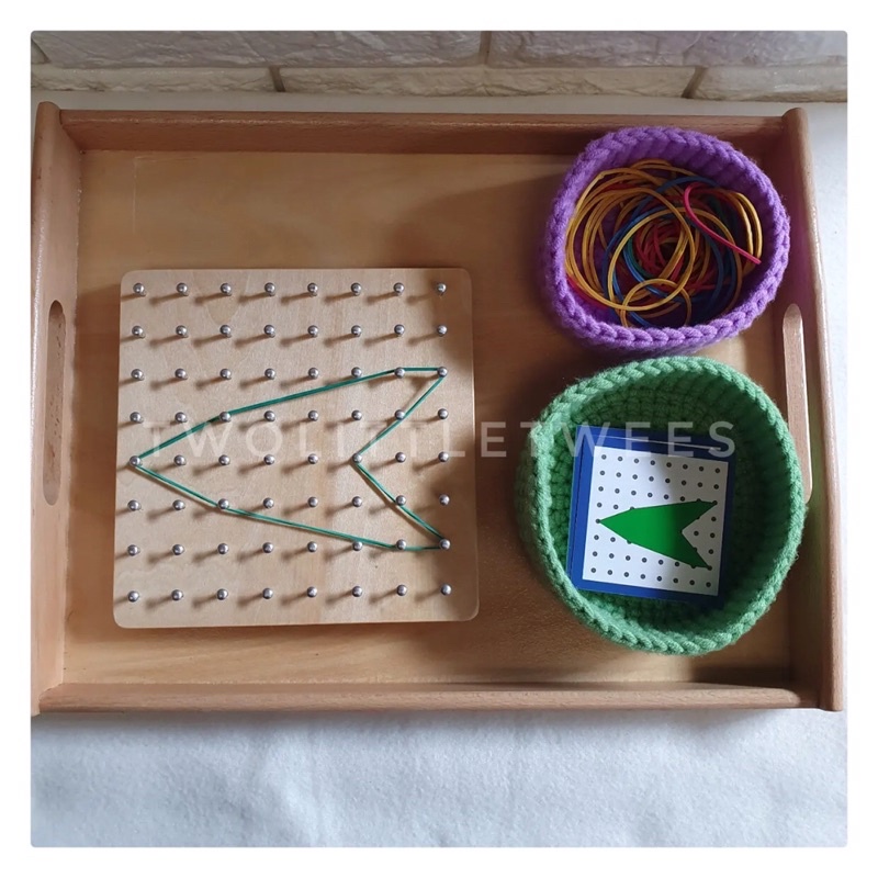 Peg Board with Pattern Cards - Montessori Fine Motor Activity | Shopee ...