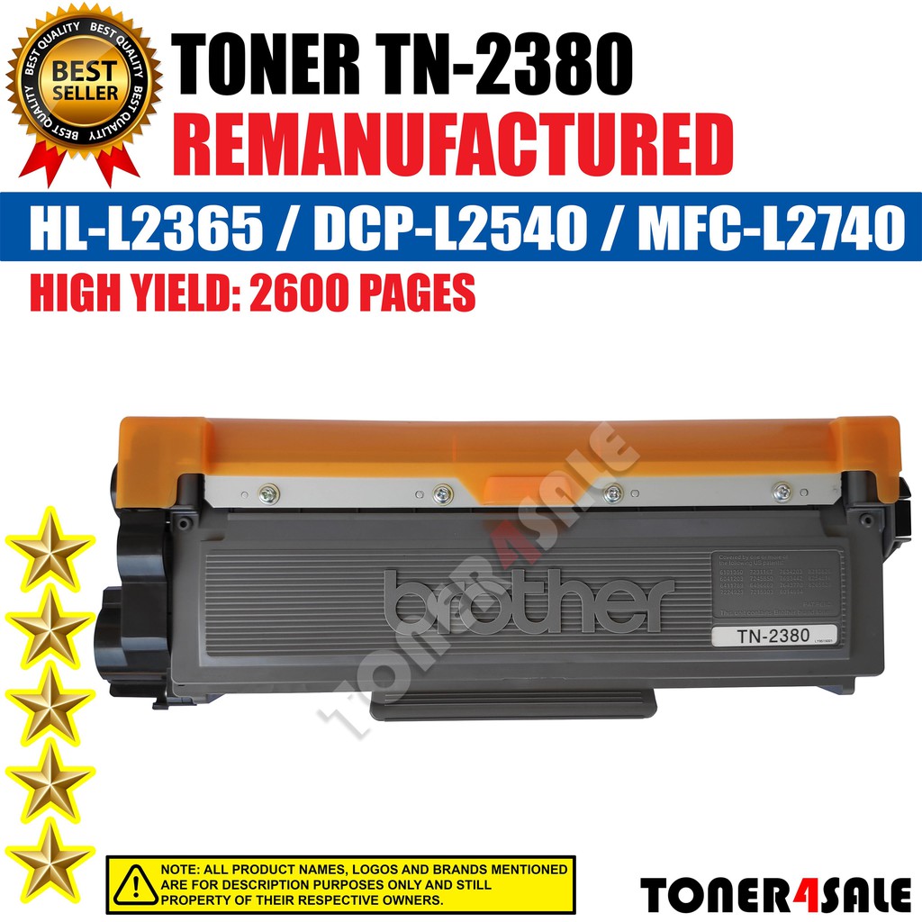 Toner TN2380 TN-2380 Remanufactured Cartridge for DCP L2540 L2540dw ...
