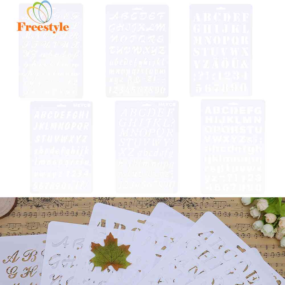 Lettering Stencil Letter Alphabet Stencils Painting Paper Craft Number ...