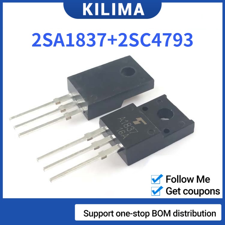 5Pair Original Transistor 2SC4793 2SA1837 C4793 A1837 230V 1A TO220F ...