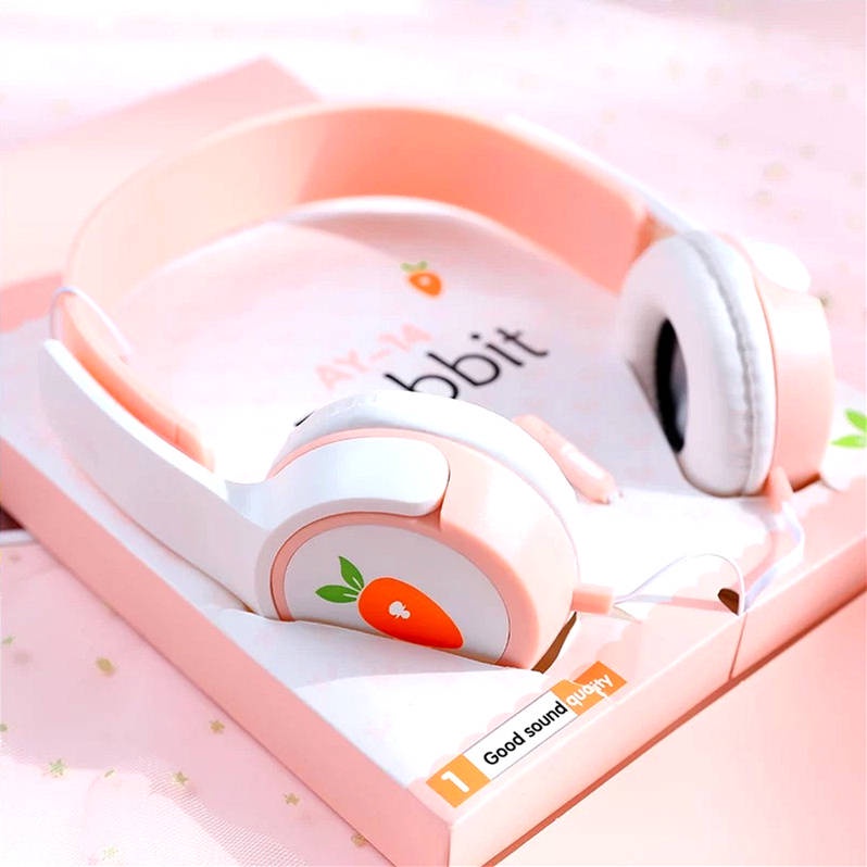 noise cancelling headset with microphone Headphones Korean cute girl ...