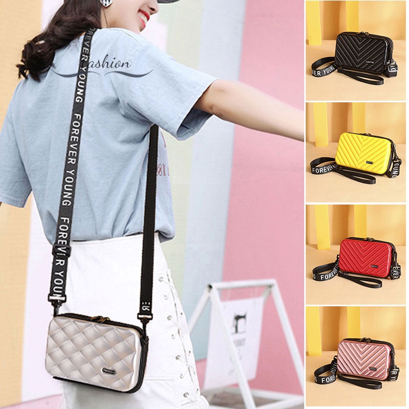 Mini Suitcase Women's Fashion Cross-Body Shoulder Bag Zipper Ladies ...