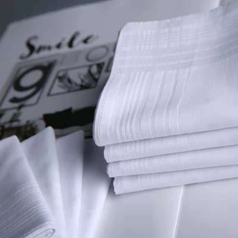 ConyoPH | 1 piece 100% Cotton White Handkerchief Panyo Makapal 17"x17 ...