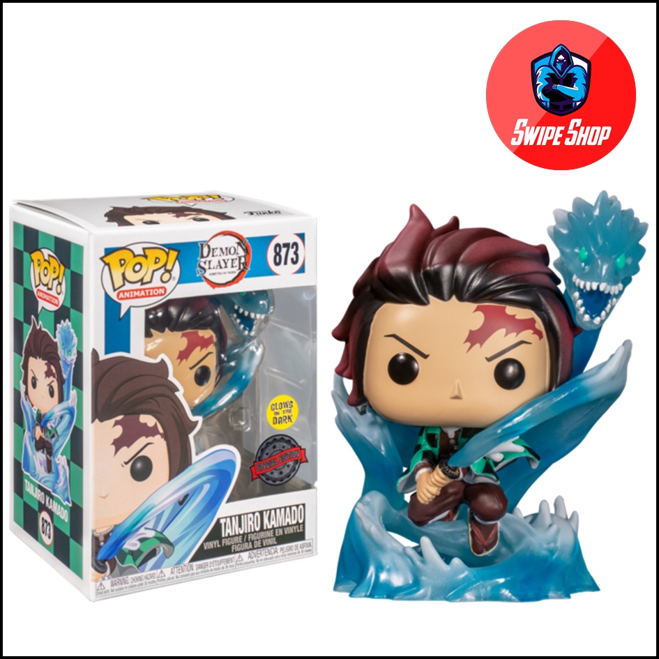 Funko Pop Tanjiro Kamado With Dragon Translucent Glow Demon Slayer ...
