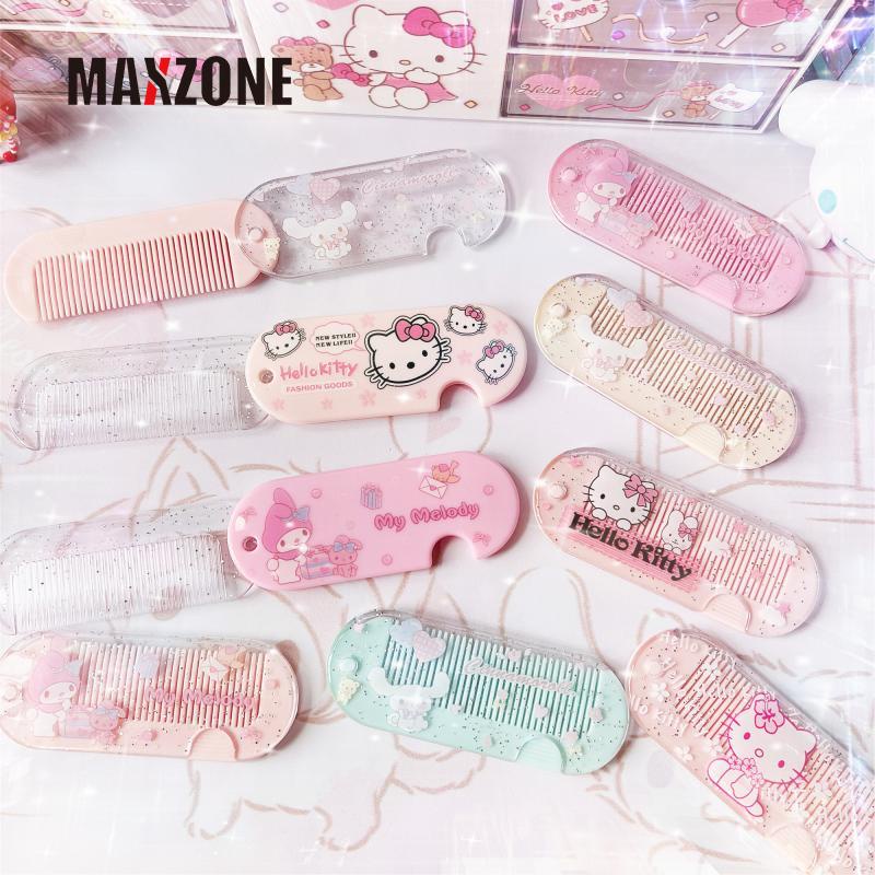 Kawaii Anime portable Comb transparent comb Sanrios Cinnamoroll Kuromi ...