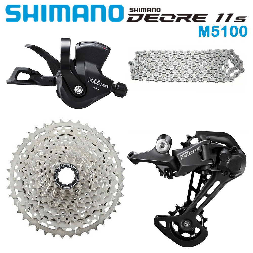 SHIMANO Deore M5100 11 Speed Groupset MTB 11 speed M5100 Shiffter Rear ...