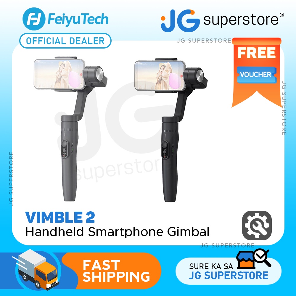 FeiyuTech Vimble 2 3-Axis Handheld Smartphone Gimbal with Built-In Extender (Black, Space Gray ...