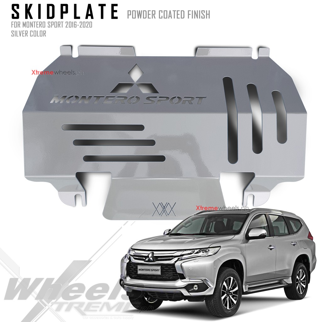 Montero Sport 2016-2025 powder coated finish SILVER Skid plate ...
