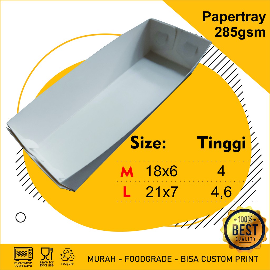 Plain Paper Tray, Small Sausage Paper Tray, Sausage Packaging, Paper ...
