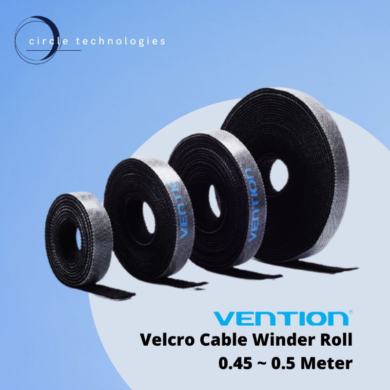 [5 Meters] Vention Cable Winder Cable Organizer Velcro Roll - Black ...