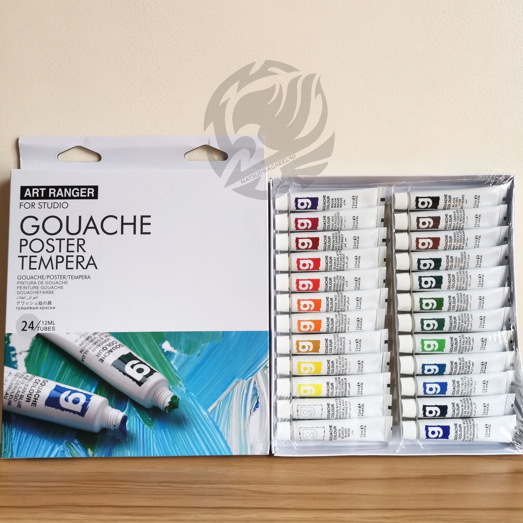[24x12ml] Art Ranger-Acrylic | Gouache | Oil | Watercolour Paint Set ...