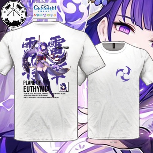 Raiden Shogun Genshin Impact Tshirt | Shopee Philippines