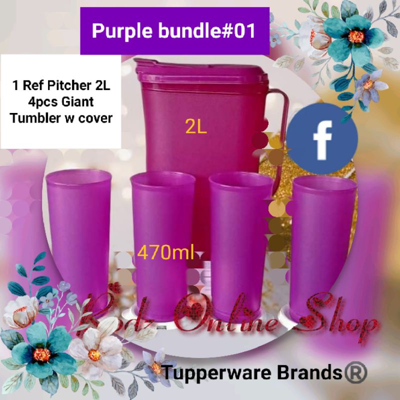 Tupperware Ref Pitcher with 4 Giant Tumblers | Shopee Philippines