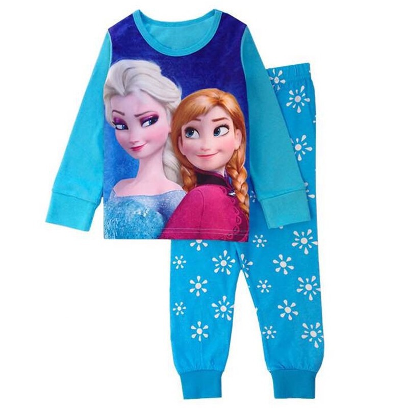 Frozen Elsa Anna Pajamas Kids Girls Pyjamas Clothes Nightwear Homewear ...