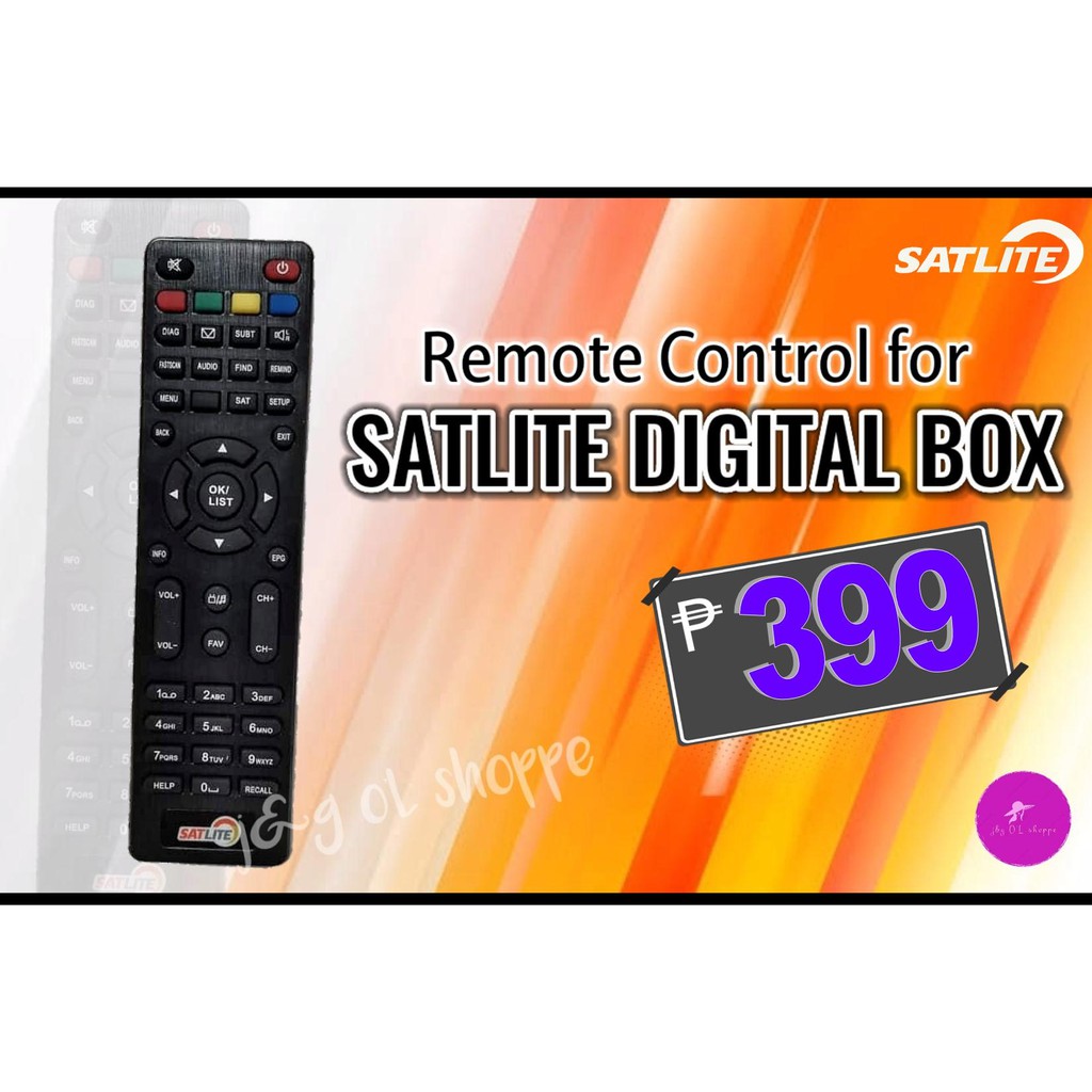SATLITE REMOTE CONTROL ONLY for 2nd GENERATION OF SATLITE BOX | Shopee ...