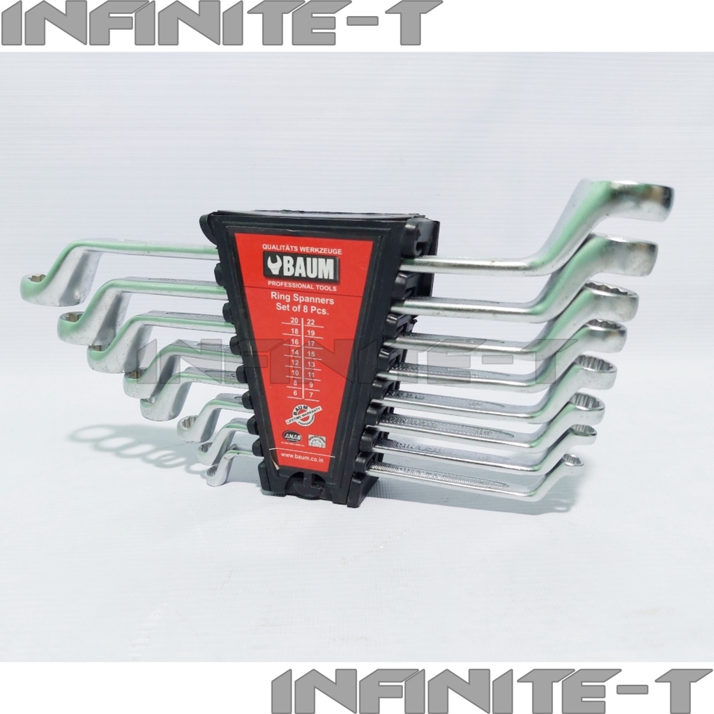 Baum 8 Pcs. Compact Combination Wrench Set 6 to 22MM (Double Box End ...