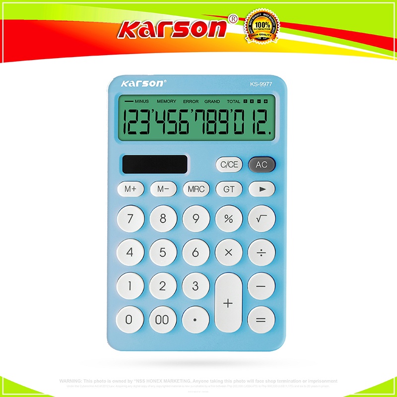 KARSON calculator solar 12-digit display KS-9976 calculator is suitable ...