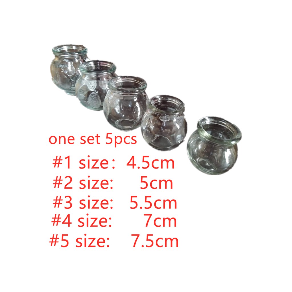 Ventusa glass massage set (5pcs) | Shopee Philippines