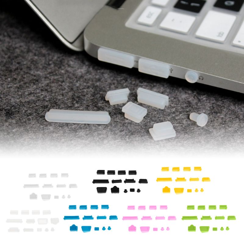 13PCS Anti-Dust Plugs Soft Silicone Data Port USB Protector Set Laptop ...