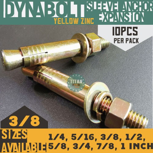 10pcs - Dynabolt aka Sleeve Anchor or Expansion Bolt | Shopee Philippines