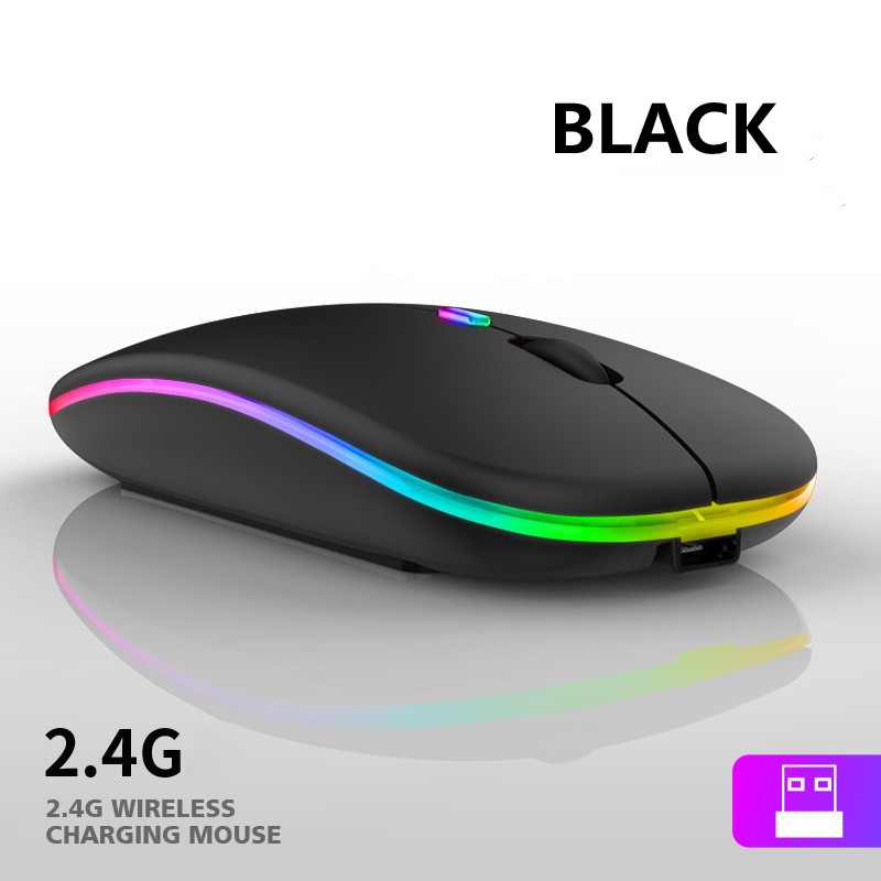 Rechargeable Mouse Wireless Silent LED Backlit Mice USB Optical ...