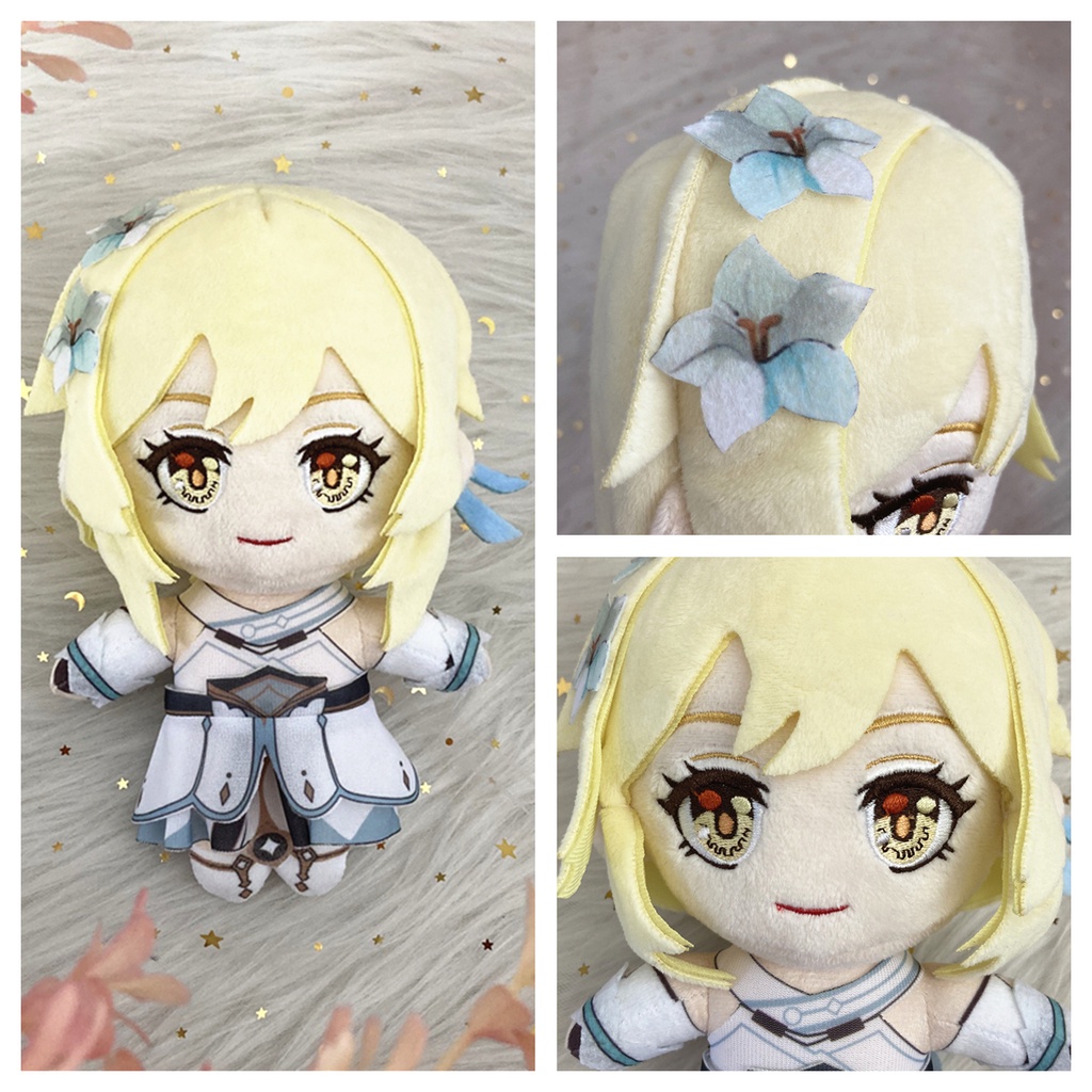 20cm Genshin Impact Doll Fischl Ning Guang Ye Lan Plush Toy Anime Eula ...