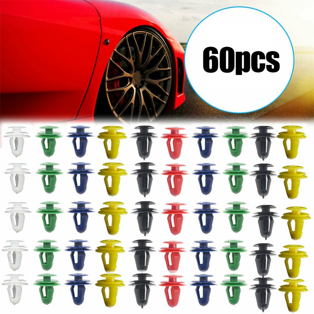 60PCS Car Door Panel Clips Fixing Fastener V9mm Hole Door Panel Card ...