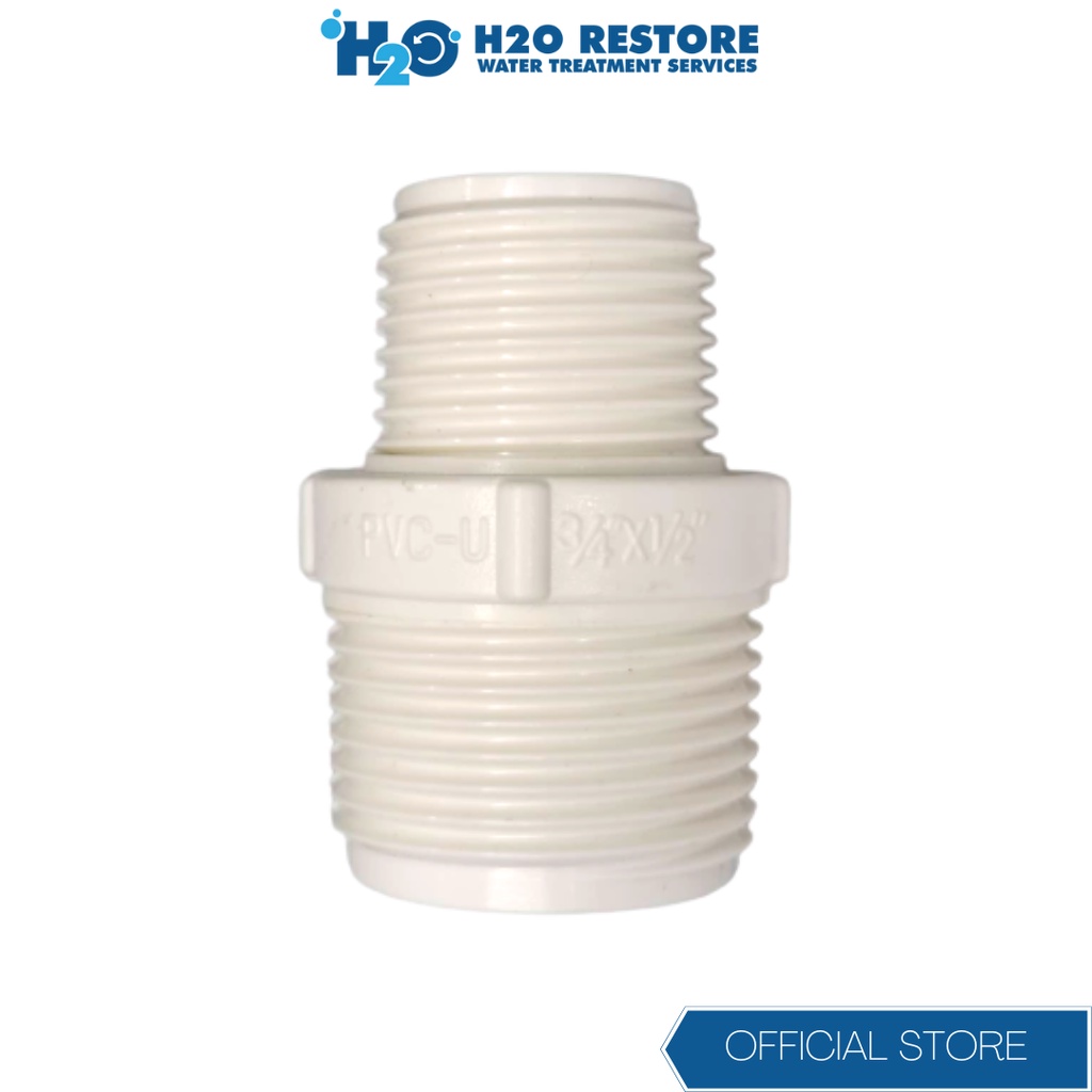 PVC Male Adapter Couplings FITTINGS FOR PIPE, HOSE, FOR WATER FILTER 3/4" X 1/2" Nipple | Shopee ...