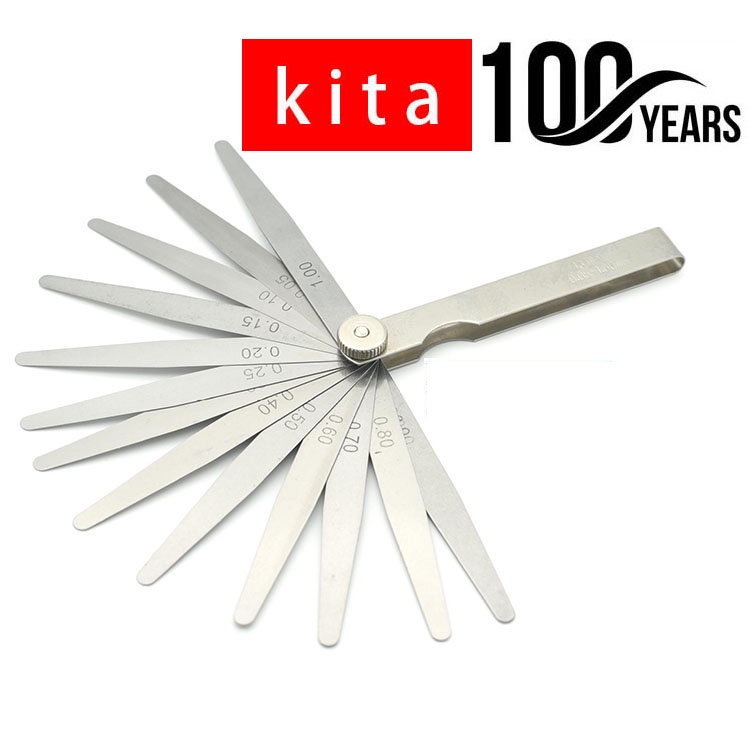 Metric Feeler Gauge Gap Filler Thickness Measurement Tools 17 Blades 0. ...