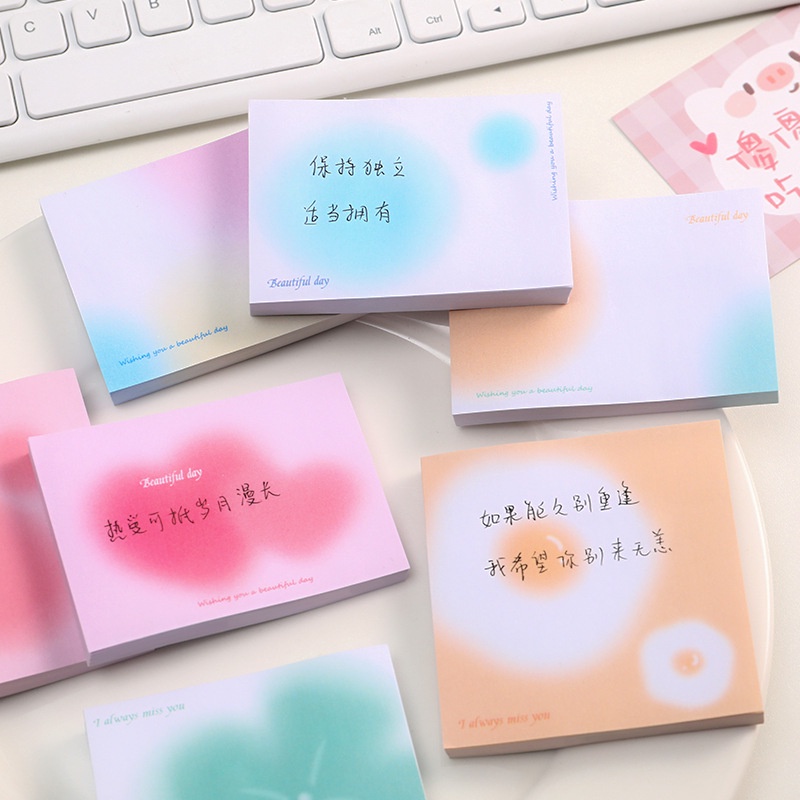 Note Paper Sticky Notes Simple Style Kawaii Stationery Notepad Office ...