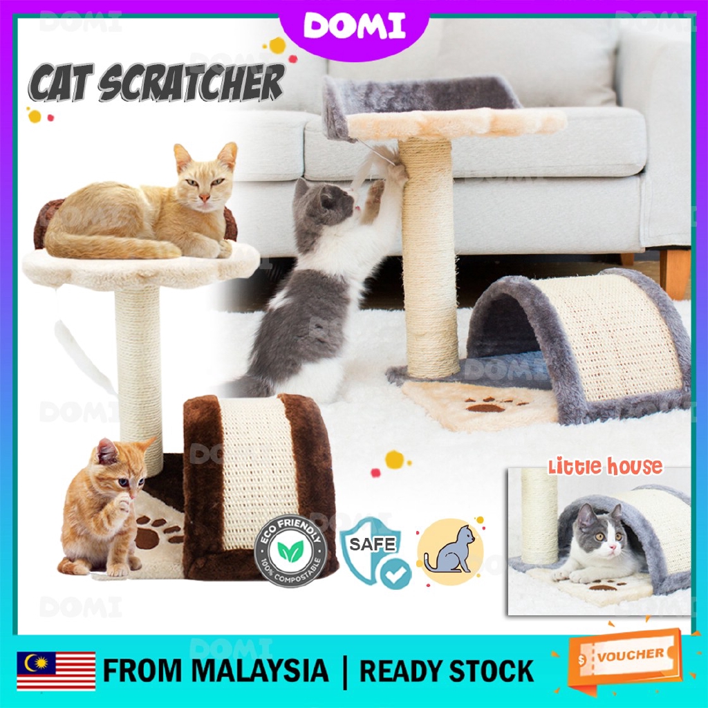 DOMI 45cm Cat Tree Stand Play Bed Scratcher House Toy Activity Tower ...