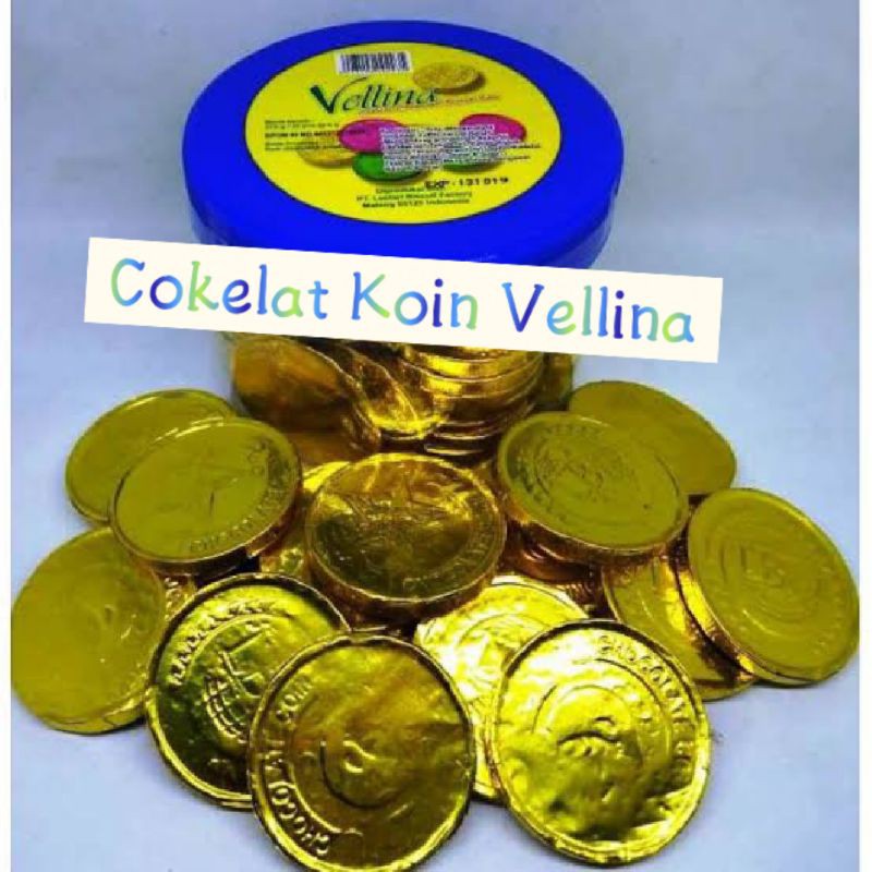 Vellina Chocolate Coin Packaging 400 Grams (Fill In 45 Pieces) | Shopee ...