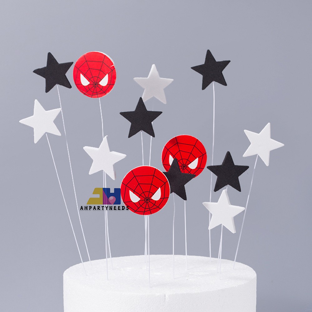 spiderman cake topper set for decoration cake birthday party partyneeds ...