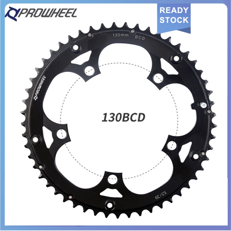[Ready Stock] PROWHEEL Road Bike Chainring 130 BCD Chainring 39T/53T ...