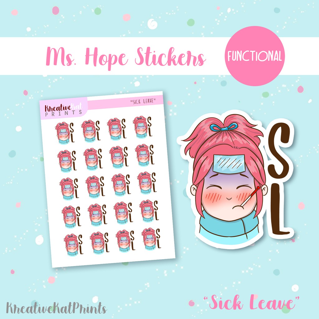 Planner Stickers - SICK LEAVE | Shopee Philippines
