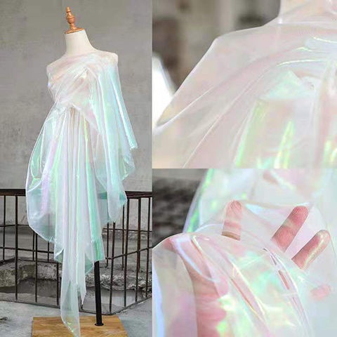 1.5*1m Symphony yarn fabric organza colorful dress stage costume mesh ...