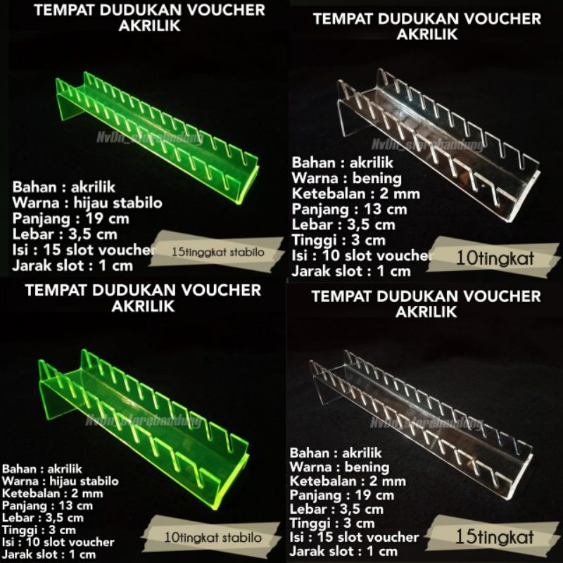 Voucher DISPLAY PLACE / CARD DISPLAY / ACRYLIC VOUCHER STAND | Shopee ...