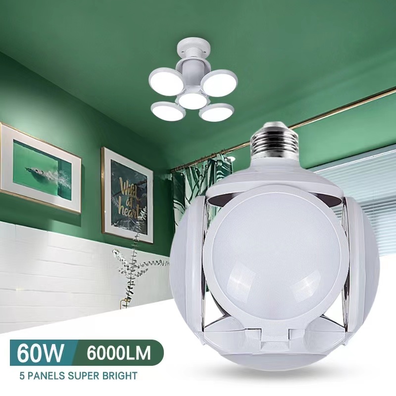 100% Original Lucky 60W Light Bulb Foldable Football UFO Led 360 Degree ...